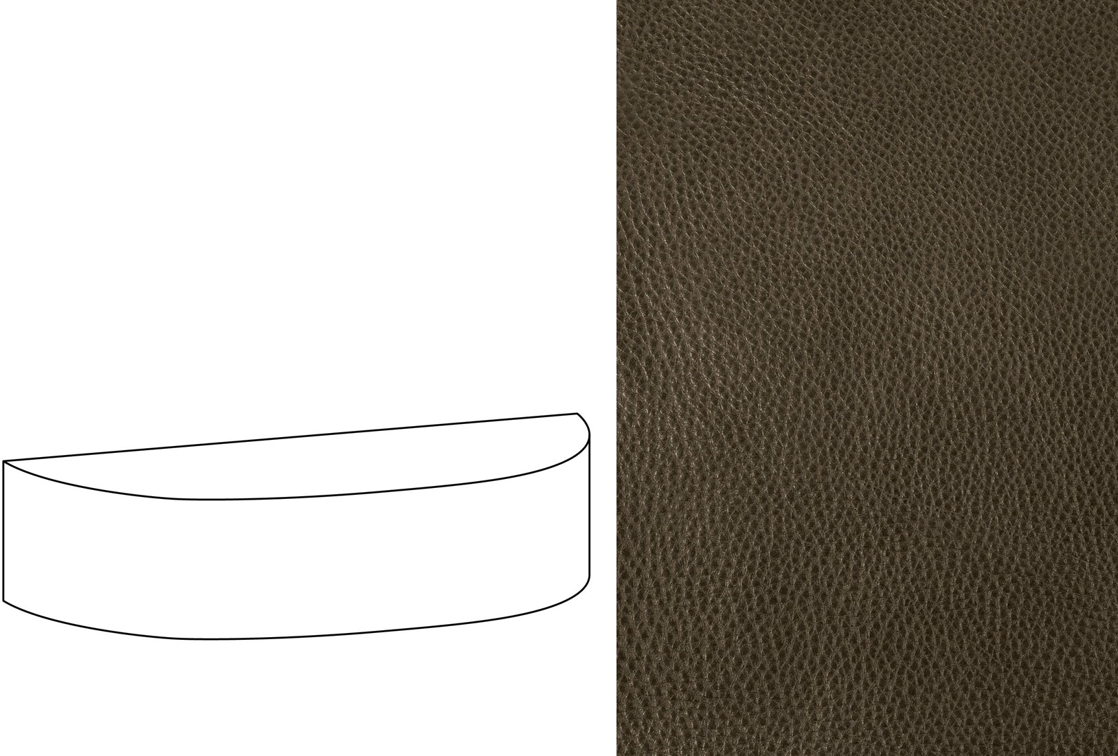 Mahé Half Round Seating Unit Divino Olive Versmissen