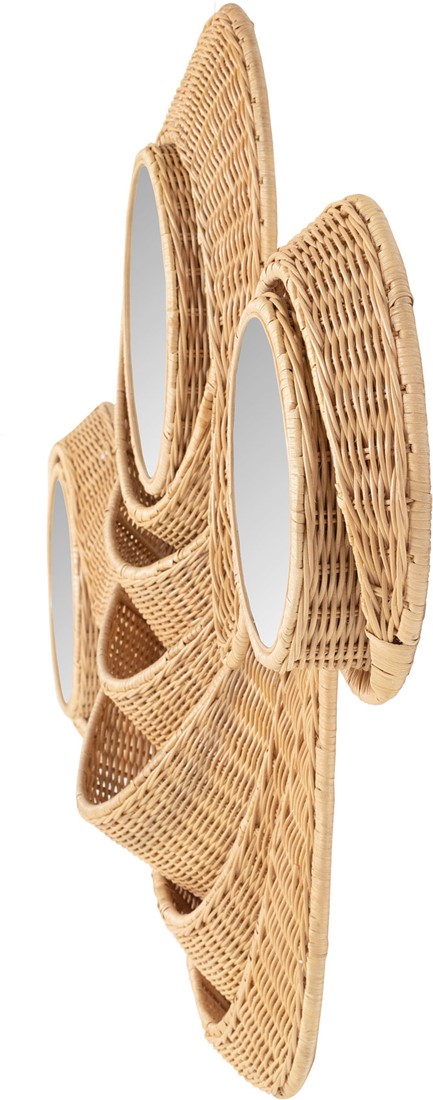 Wave Mirror Rattan Versmissen